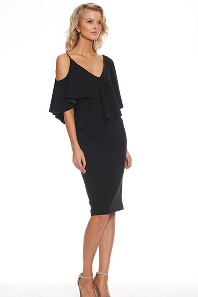 Pasduchas Felicity Midi Dress in Black